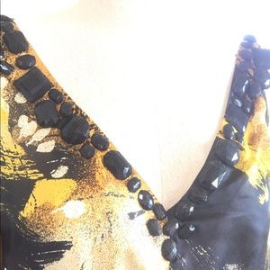 Magaschoni | Tops | Magaschoni Collection 2 Blouse Harvest Gold Black ...